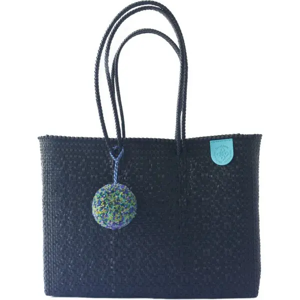 TIN MARIN Woven Super Tote - Black