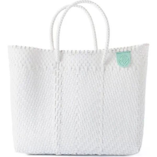 TIN MARIN Paloma Medium Woven Resort Crossbody Bag - White