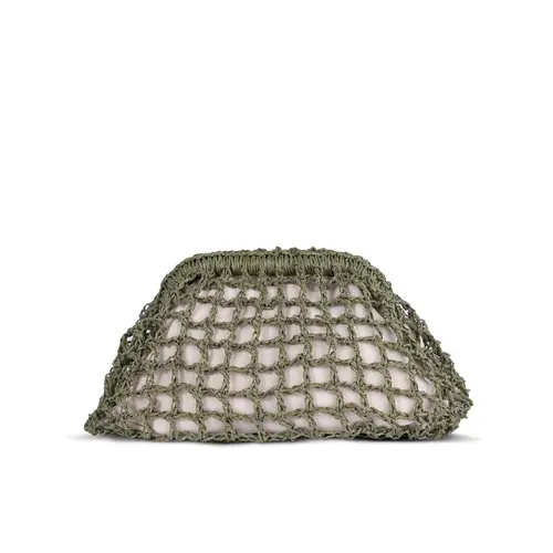 TIN MARIN Ola Crochet Clutch - Forest