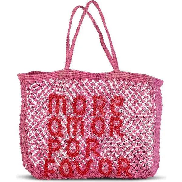 TIN MARIN Woven Jute Tote - Pink