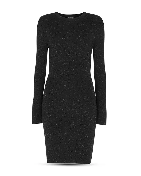 Whistles Annie Sparkle Knit Dress - Black