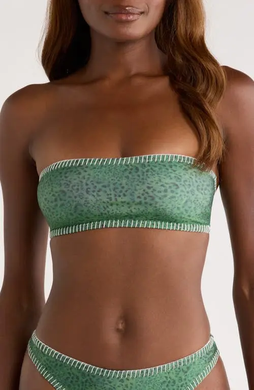 KULANI KINIS Blanket Stitch Bandeau Bikini Top - Wild Wonder