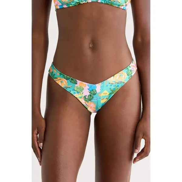 KULANI KINIS Y-cut Bikini Bottom - Sunlit Spritz