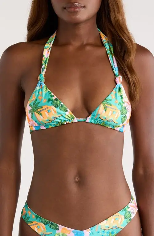 KULANI KINIS Soft Knot Halter Bikini Top - Sunlit Spritz