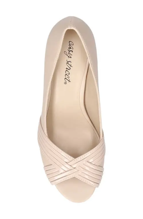 EASY WORKS BY EASY STREET Lavish Peep-toe Pumps