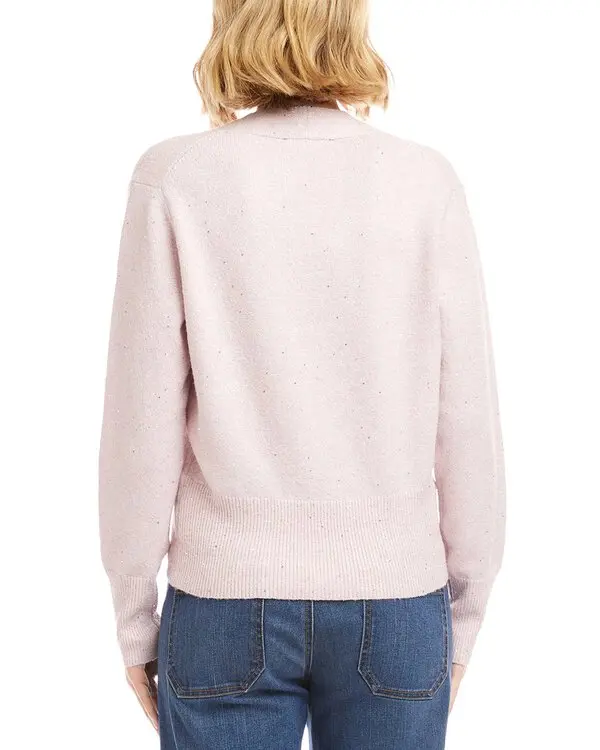 Karen Kane Sequin Crossover Wrap Sweater