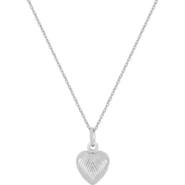 Bony Levy 14k Gold Heart Pendant Necklace - 14k White Gold