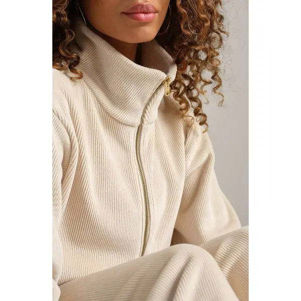 RHONE Plush Half Zip Pullover - Bone