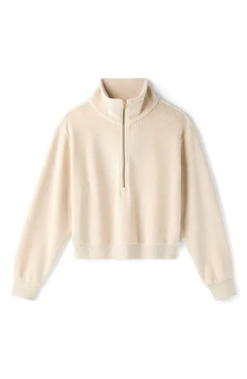 RHONE Plush Half Zip Pullover - Bone