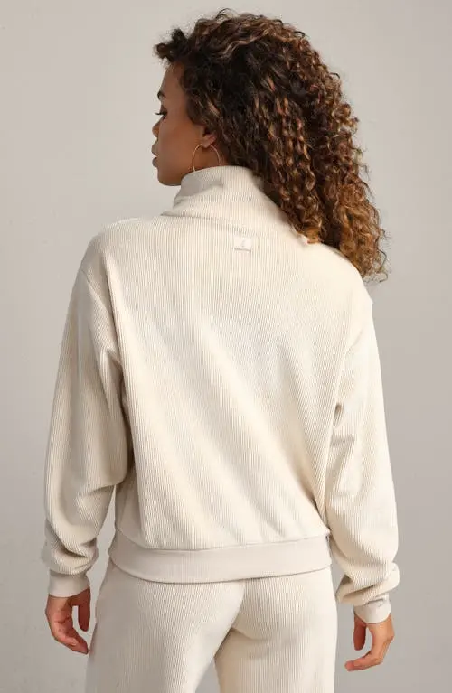 RHONE Plush Half Zip Pullover - Bone