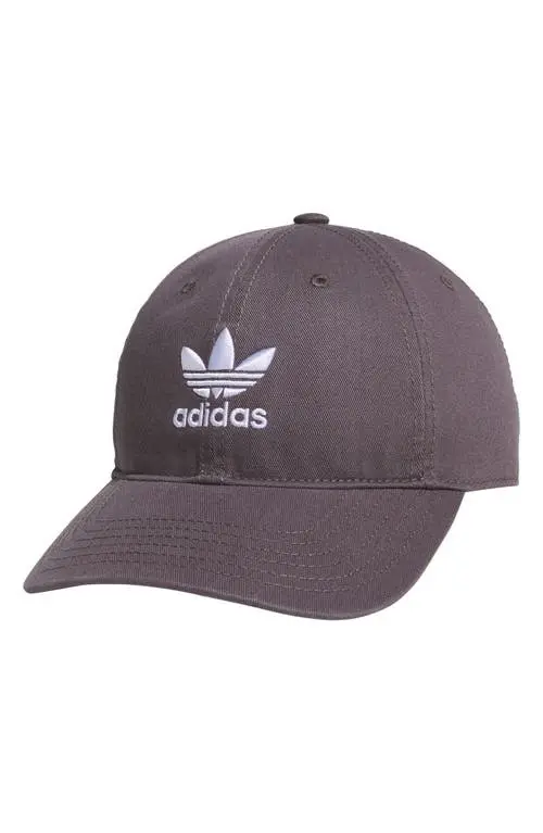 Adidas Originals Relaxed Cotton Baseball Cap - Grey Strata/white