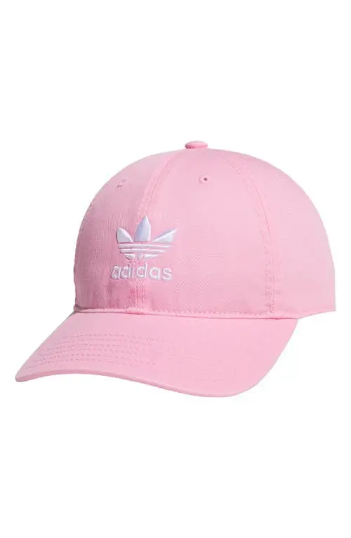 Adidas Originals Relaxed Cotton Baseball Cap - Semi Pink Glow/white