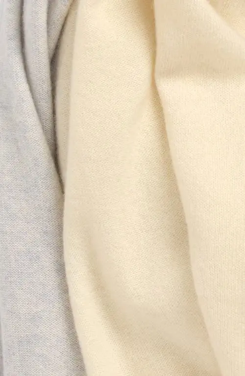 Vince Boiled Cashmere Border Wrap Scarf - Ivory