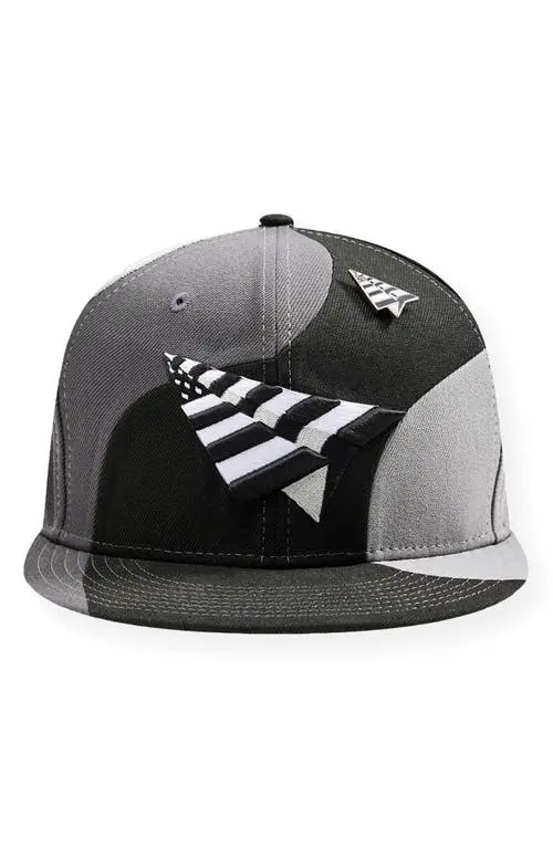 PAPER PLANES Planes Spiral Flat Brim Hat - Black