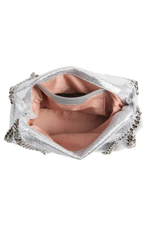 Stella McCartney Mini Falabella Metallic Faux Leather Tote - Silver