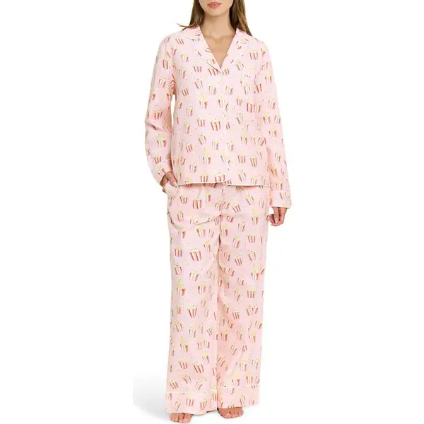 Honeydew Intimates Snooze Mode Long Pajamas - Ballet Pink/popcorn