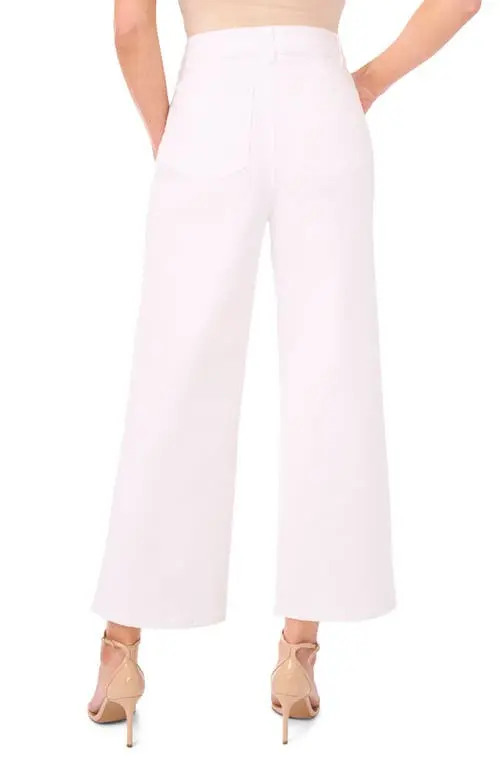 CECE DUPRAZ Flower Pintuck Wide Leg Jeans