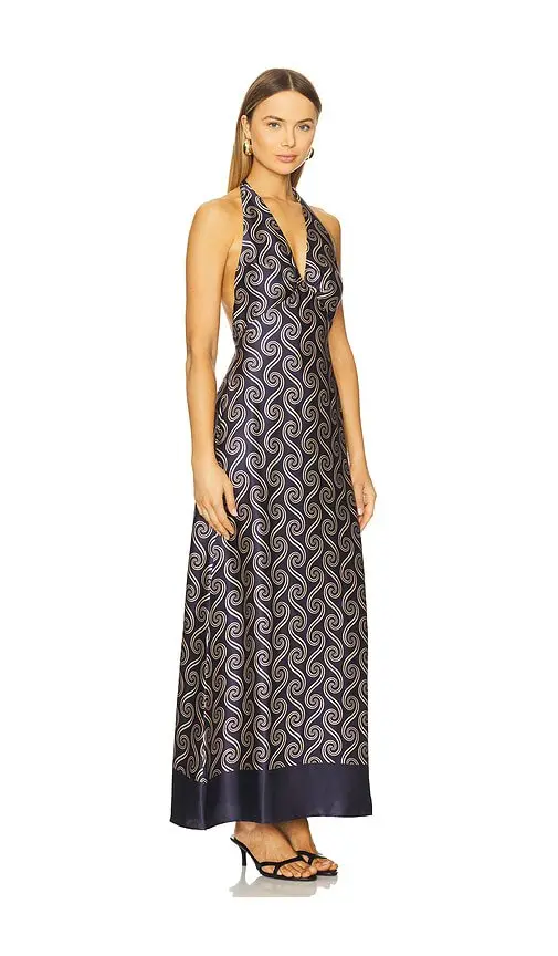 Faithfull The Brand Elidia Maxi Dress - Juanita Swirl Indigo