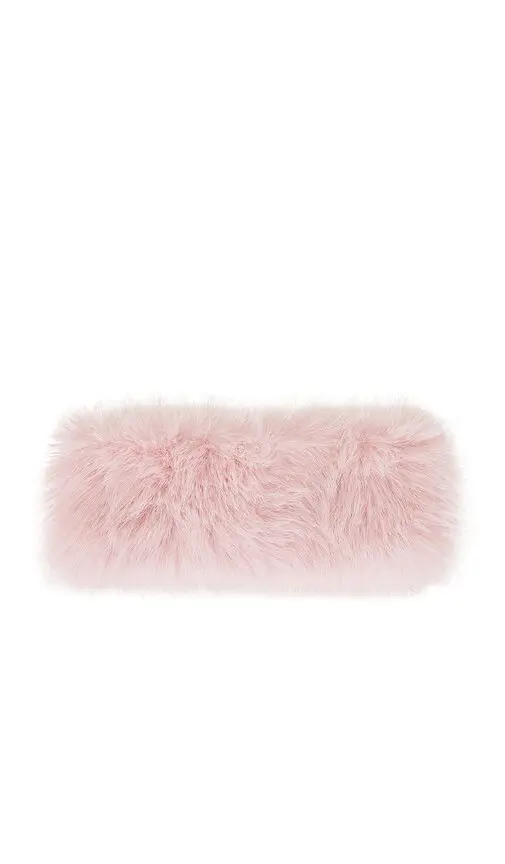 WELLBEING + BEINGWELL Faux Fur Headband - Pink Tulle