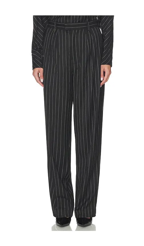 NICHOLAS Amadea Straight Leg Pinstripe Trousers