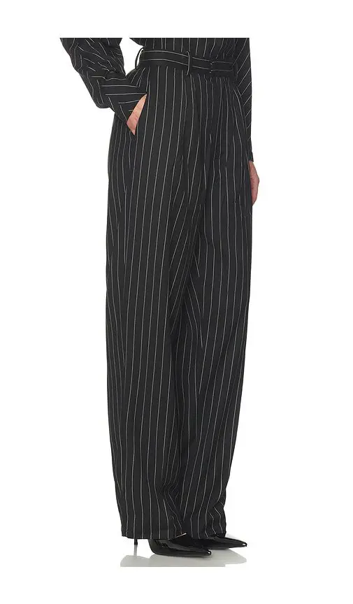 NICHOLAS Amadea Straight Leg Pinstripe Trousers