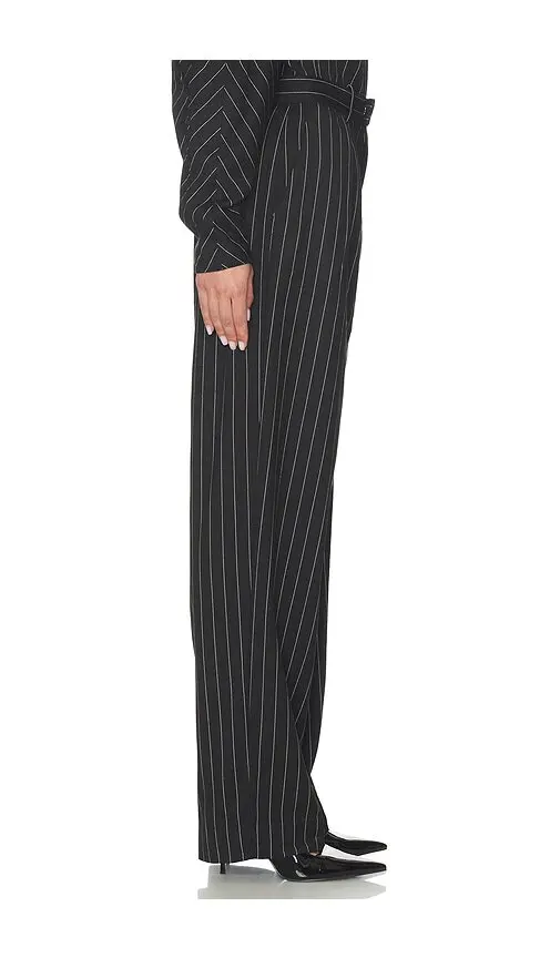 NICHOLAS Amadea Straight Leg Pinstripe Trousers