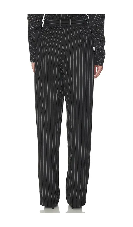 NICHOLAS Amadea Straight Leg Pinstripe Trousers
