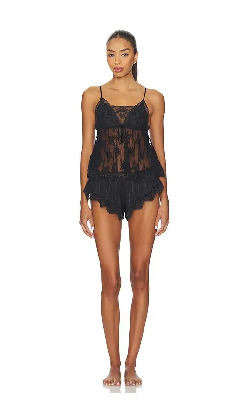 Free People X Intimately Hearts Racing Set - Black