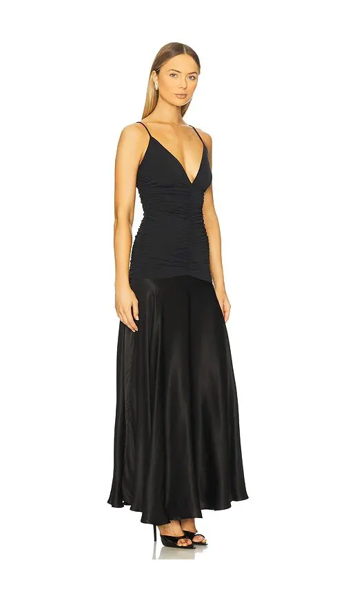 Bardot Lavanda Contrast Maxi Dress In Black - 27% Off | Editorialist