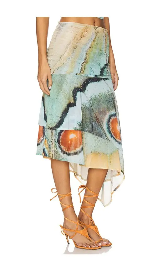 FENERS Festa Skirt Marbre - Light Blue Multi
