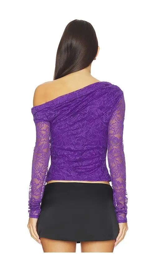AFRM Barry Fine Lace Top - Deep Violet