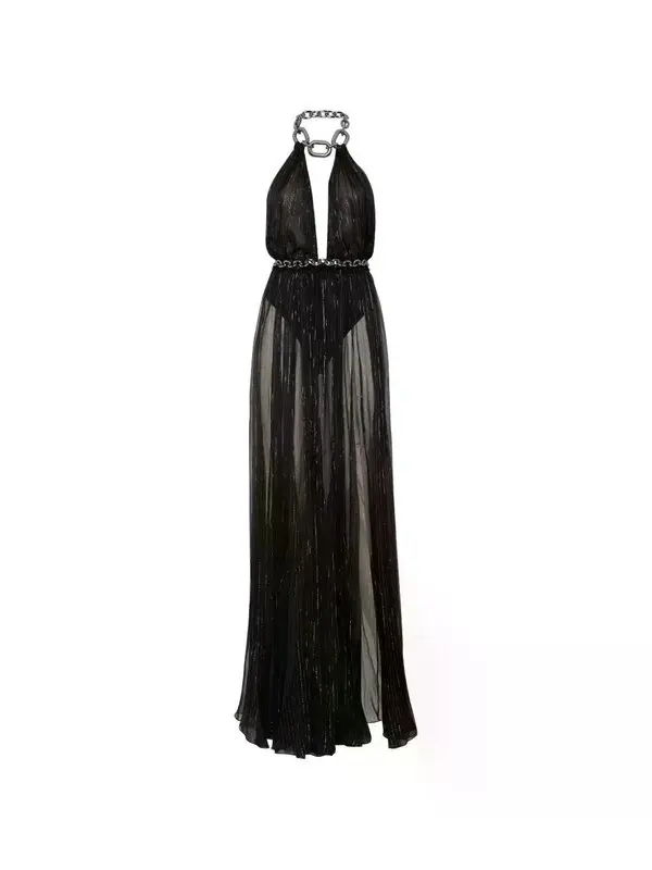 Philipp Plein Chain-detail Maxi Dress - Black