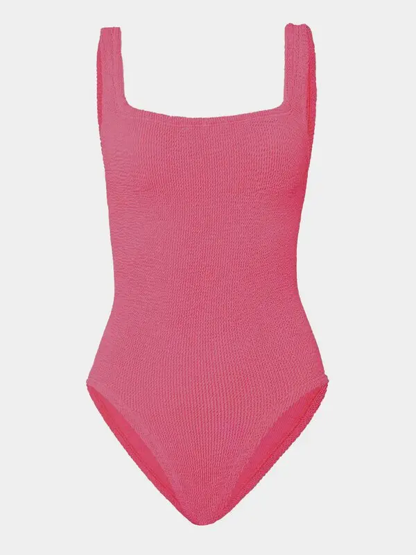 Hunza G Coverage Square Neck Swimsuit - Candy Pink