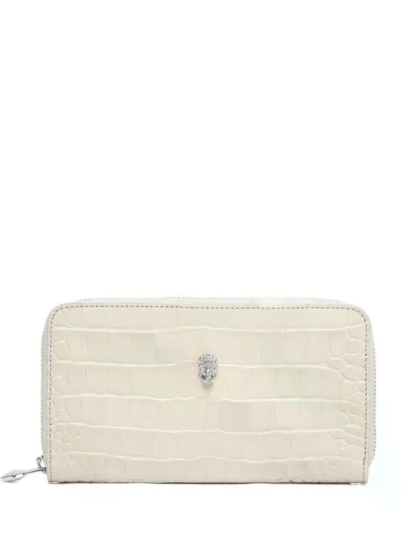 Philipp Plein Crocodile-print Wallet - Neutrals