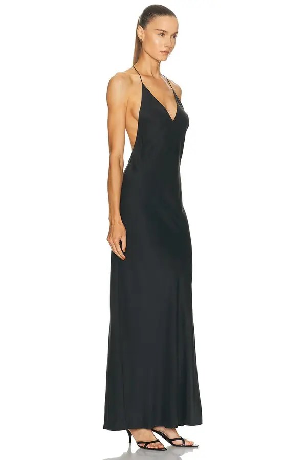 EAVES Lydia Silk Maxi Dress - Black
