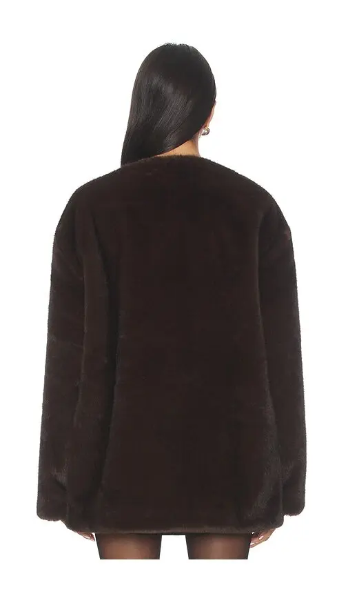 EAVES Dagna Faux Fur Wrap Jacket
