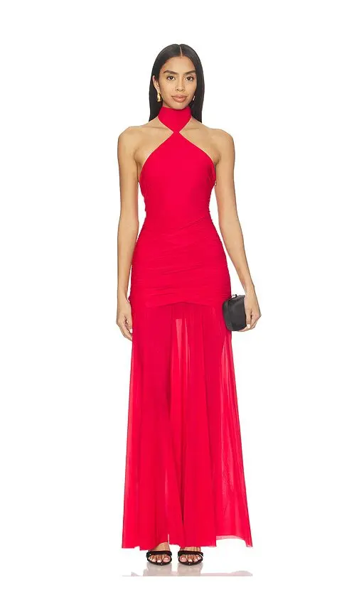 ANIYE BY Scandal Halterneck Maxi Dress - Red