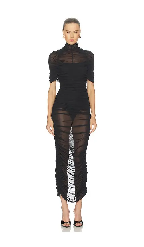 CAMILA COELHO Rocio Midi Dress - Black