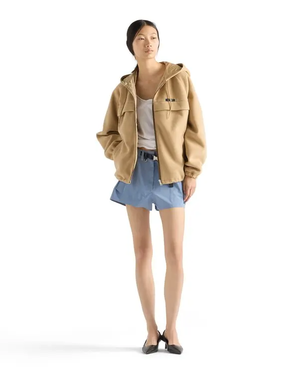 Prada Technical Fleece Hoodie Jacket