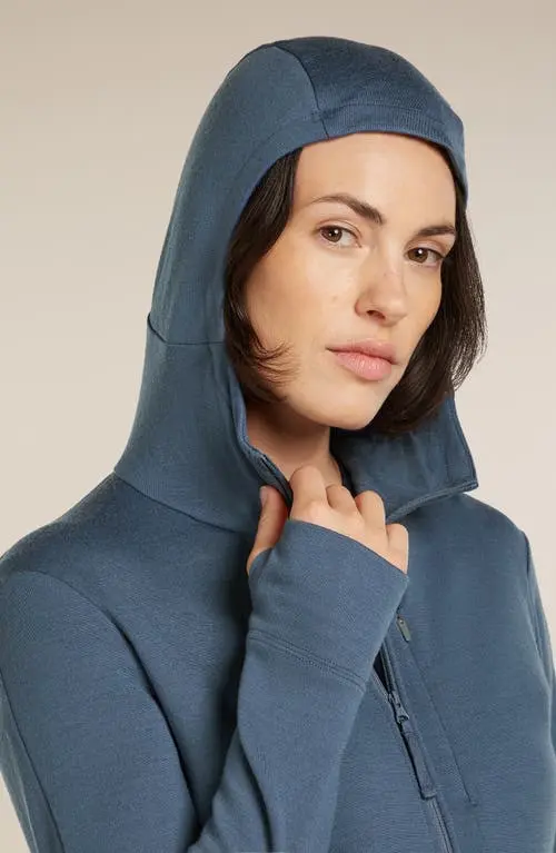 Icebreaker 260 Quantum Merino Wool Hooded Jacket - Dawn