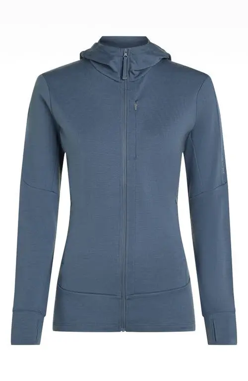 Icebreaker 260 Quantum Merino Wool Hooded Jacket - Dawn
