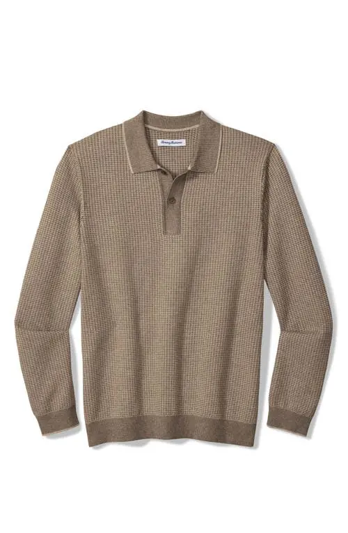 Tommy Bahama Coolside Texture Polo Sweater - Auberage