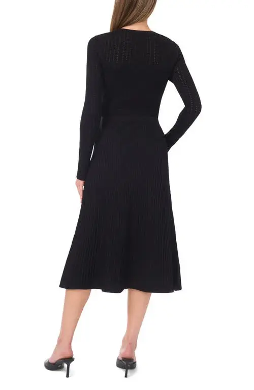 Ted Baker London Ribbed A-line Midi Skirt