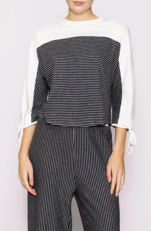 MELLODAY Stripe Knit Top