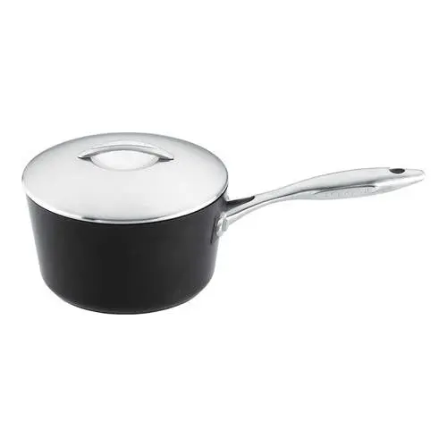 SCANPAN Professional 1 Quart Covered Saucepan - Black