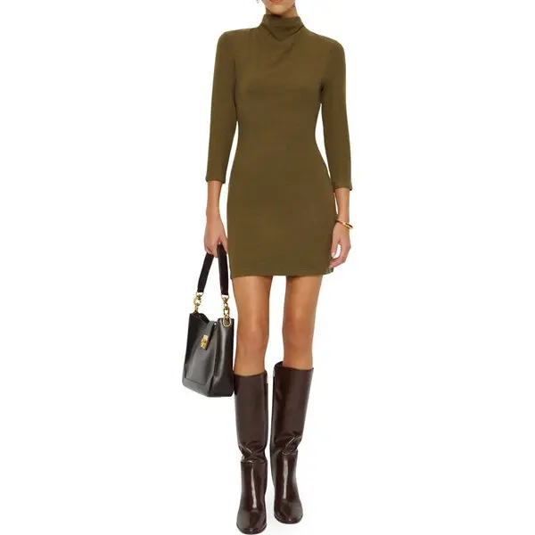 REFORMATION Camille Long Sleeve Sweater Minidress