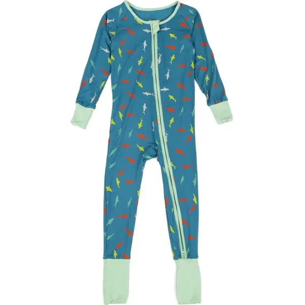 LEVERET Viscose Matching Family Holiday Pajama Sleeper - Fish