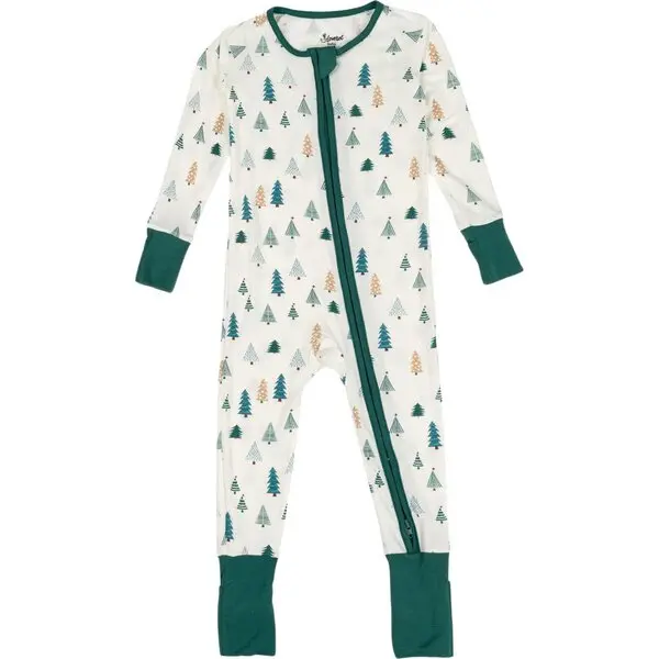 LEVERET Viscose Matching Family Holiday Pajama Sleeper - Pine Tree