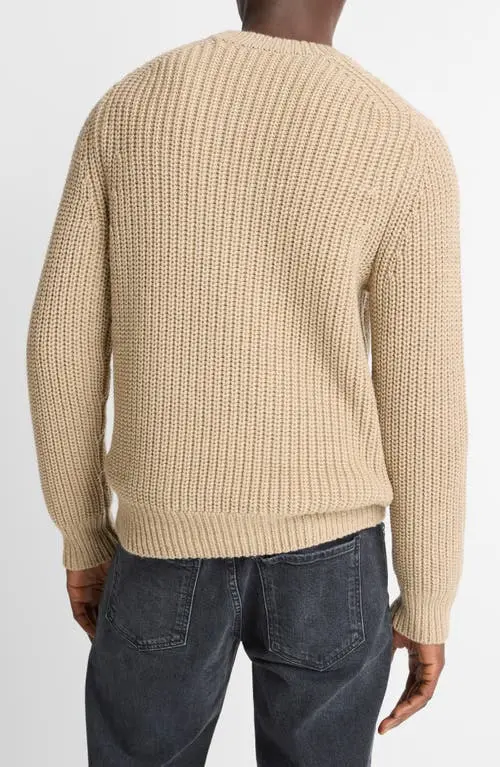 Vince Shaker Stitch Merino Wool Crewneck Sweater