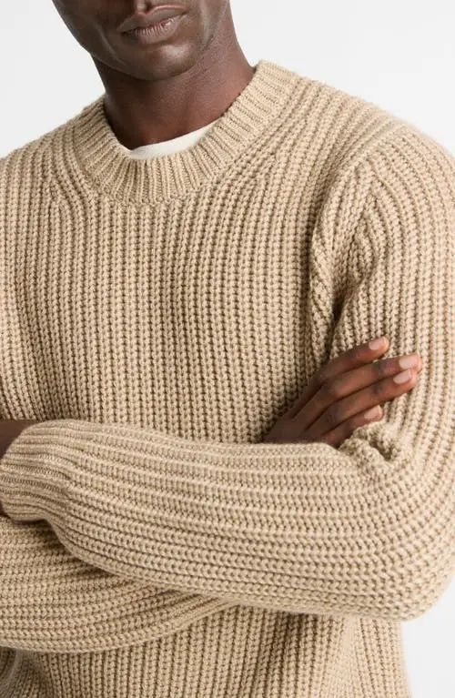 Vince Shaker Stitch Merino Wool Crewneck Sweater